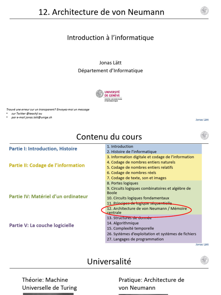 12 - Annotations - Architecture de Von Neumann | PDF | Informatique ...