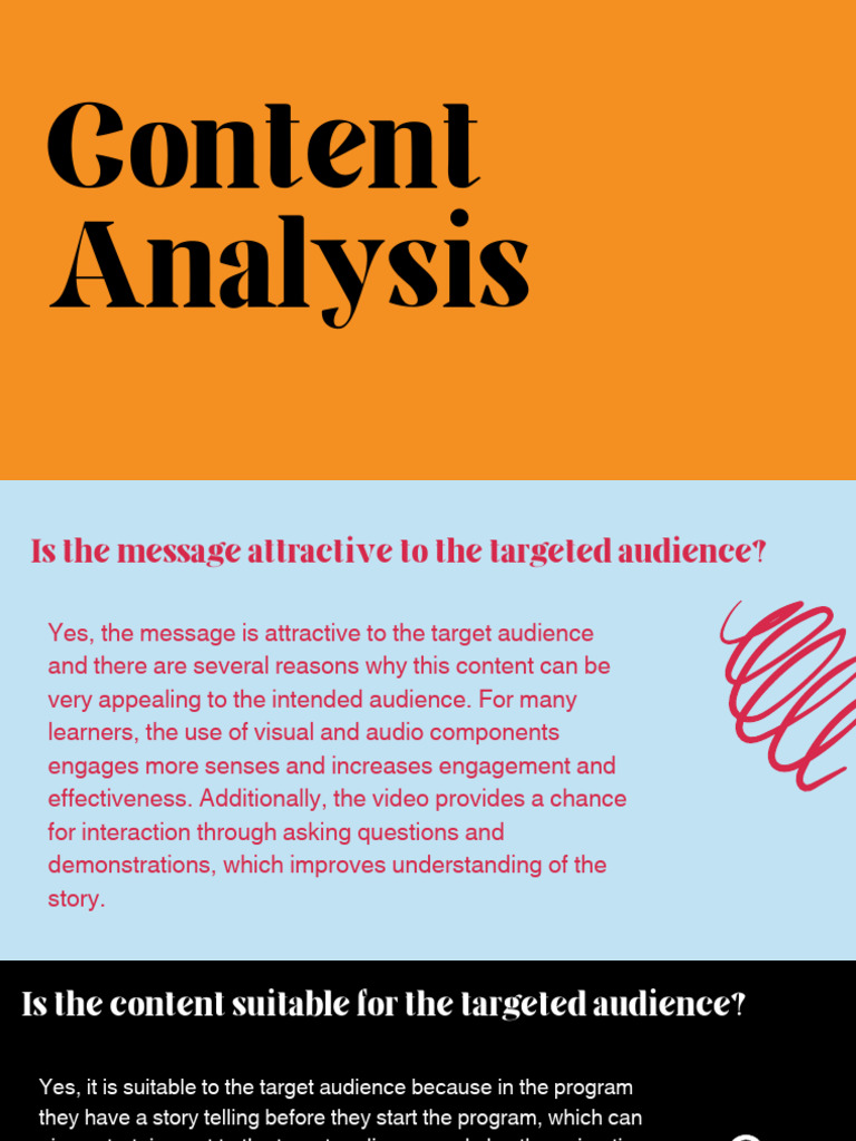 Content Analysis | PDF | Target Audience | Learning