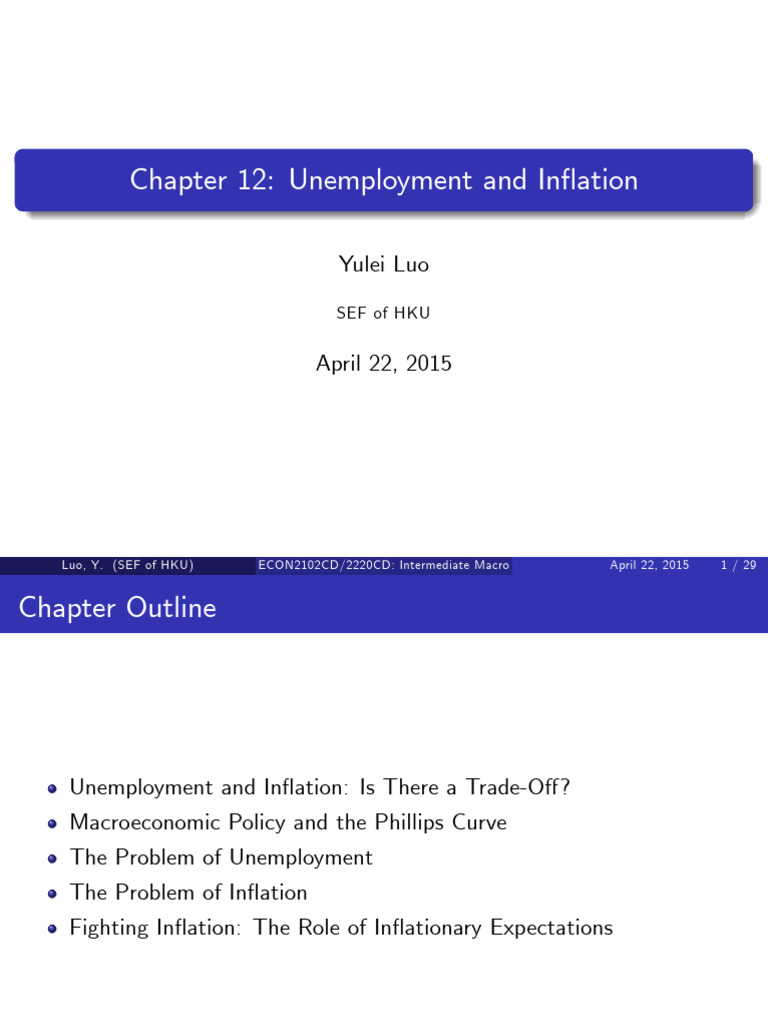money-and-inflation | PDF | Phillips Curve | Macroeconomics