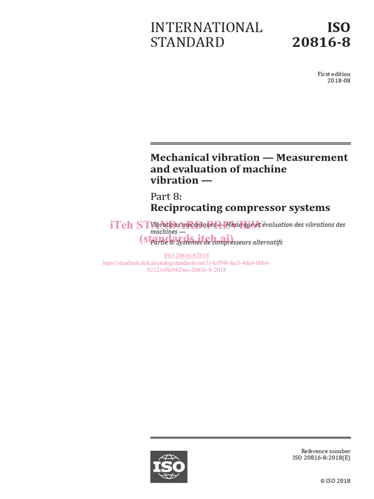 Iso 20816 8 2018 | PDF | International Organization For Standardization ...