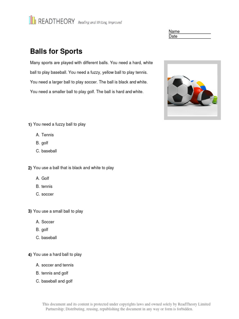 1st Grade Balls For Sports All | PDF
