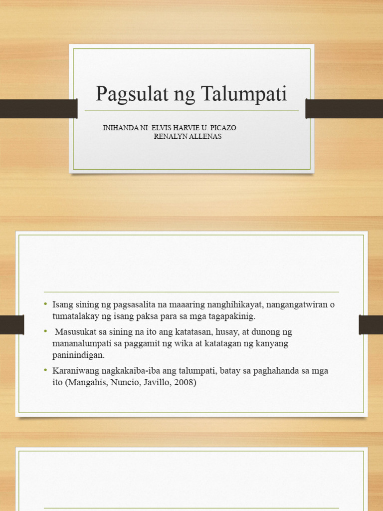 Pagsulat NG Talumpati | PDF