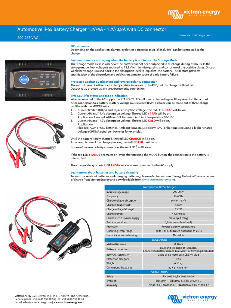 Datasheet-Automotive-IP65-Charger-12V-4A-–-12V-0,8A-with-DC-connector ...