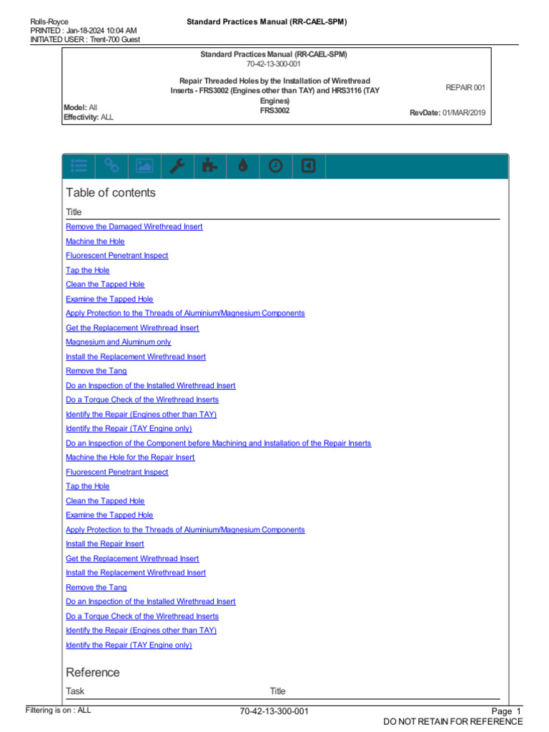 Rolls Royce Technical Publications [Standard Practices Manual (RR CAEL ...