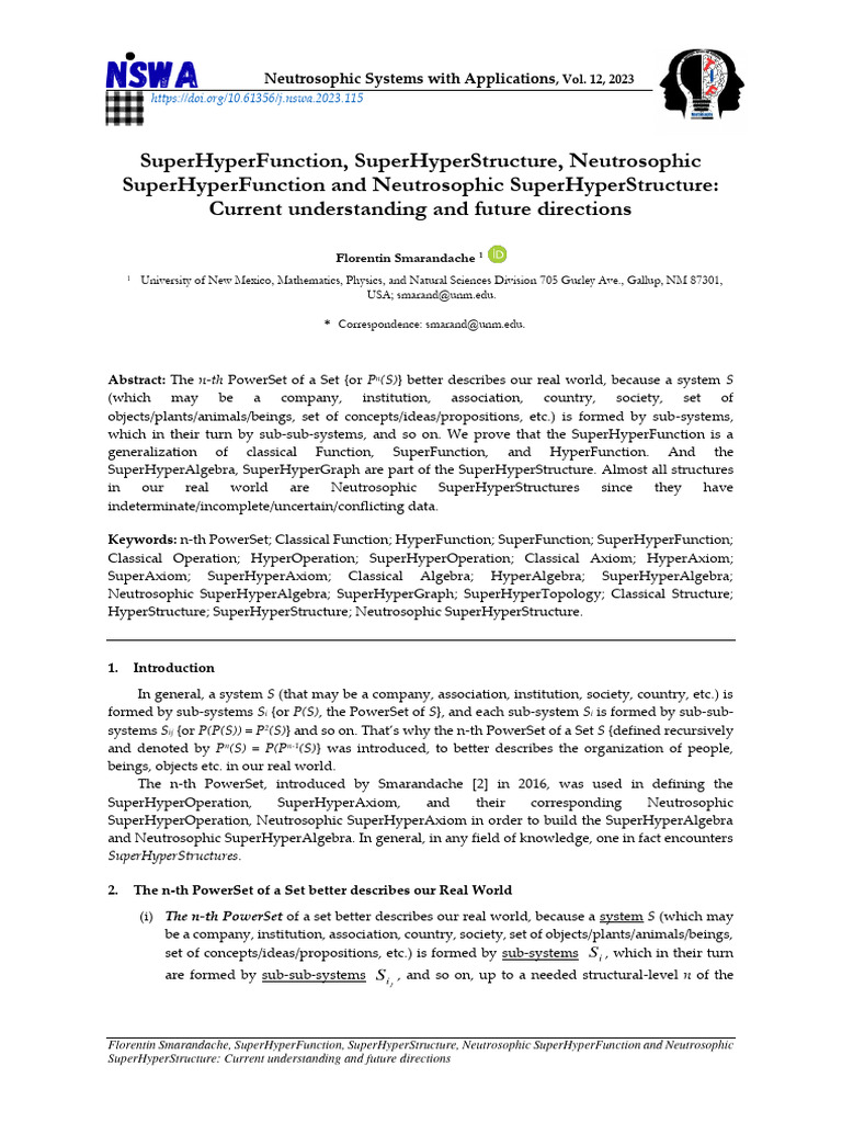 SuperHyperFunction, SuperHyperStructure, Neutrosophic SuperHyperFunction and Neutrosophic ...