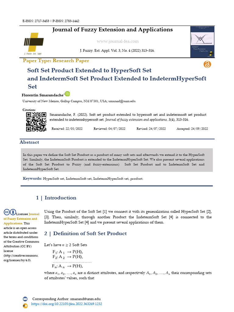 Soft Set Product Extended To Hypersoft Set and Indetermsoft Set Product Extended To ...