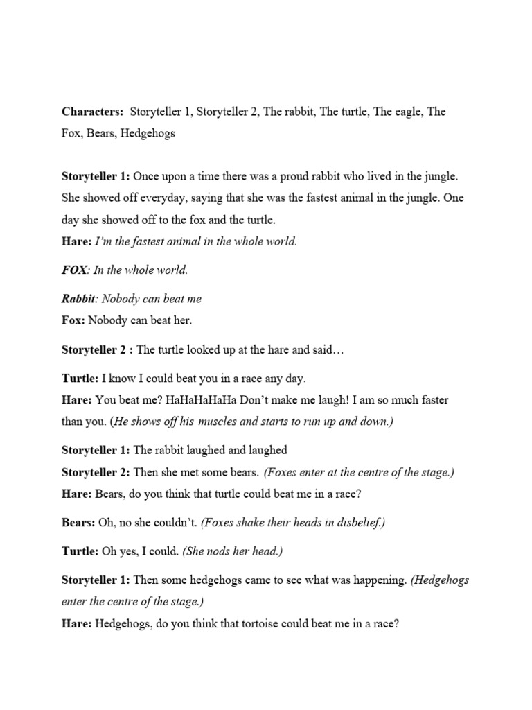 The Rabbit and The Turtle | PDF