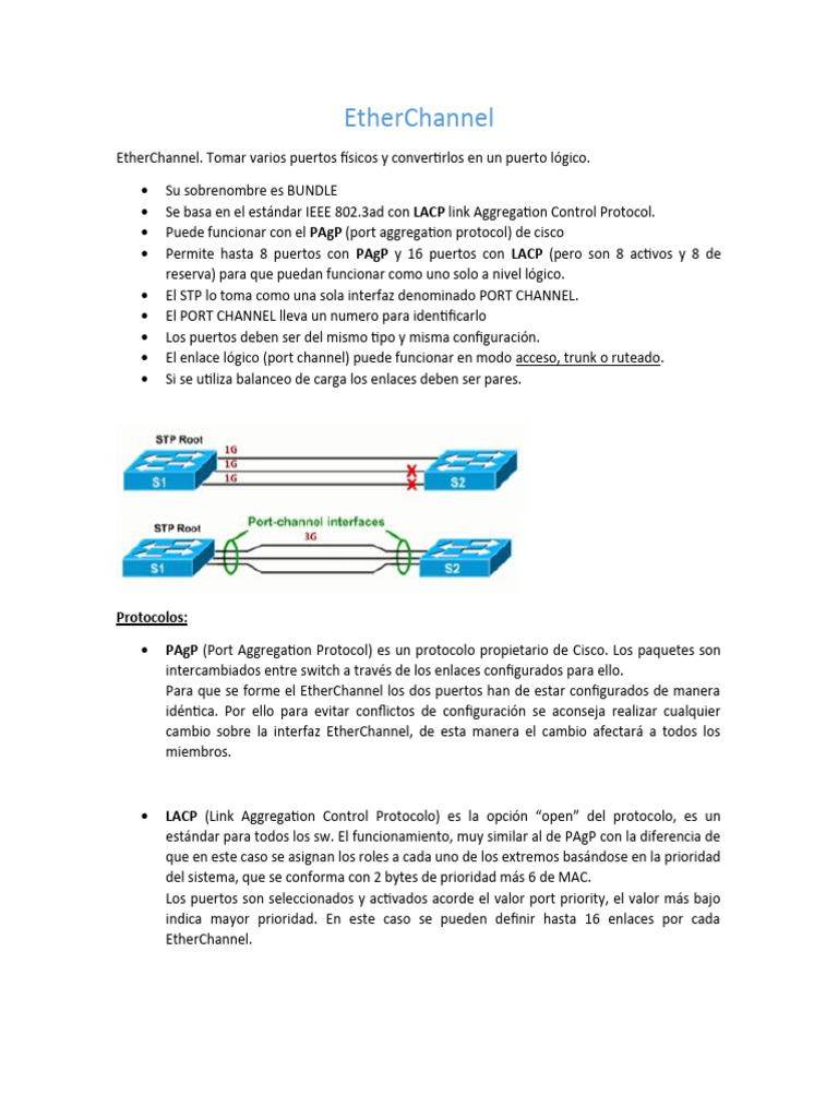 Etherchannel v2 | PDF | Ingeniería Informática | Ciencias de la Computación