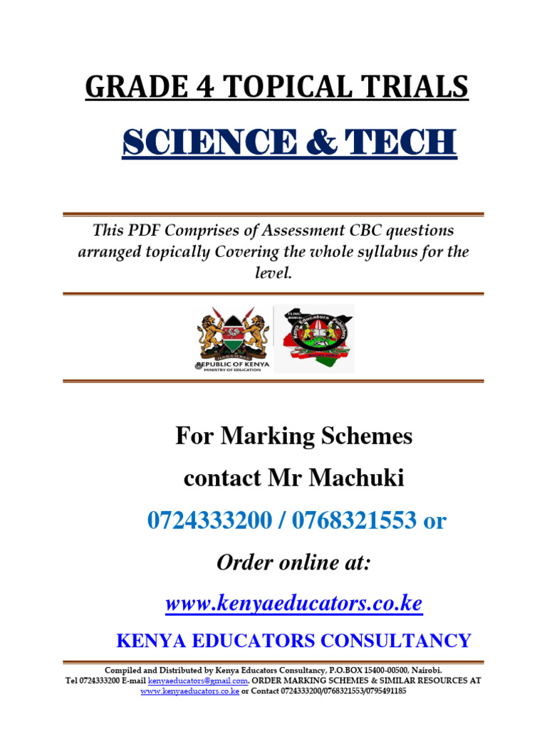 Grade 4 Sci Topical Questions Homework | PDF | Tooth | Lever