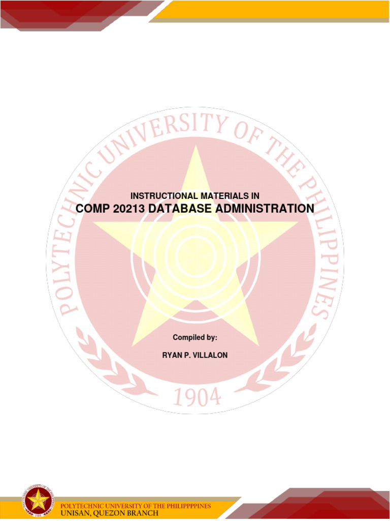 Uq Im Comp 20213 Database Administration | PDF | Databases | Sql