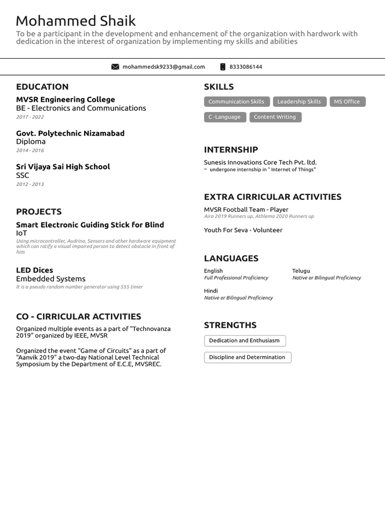 Mohammed's Resume | Download Free PDF | Internet Of Things | Computer ...