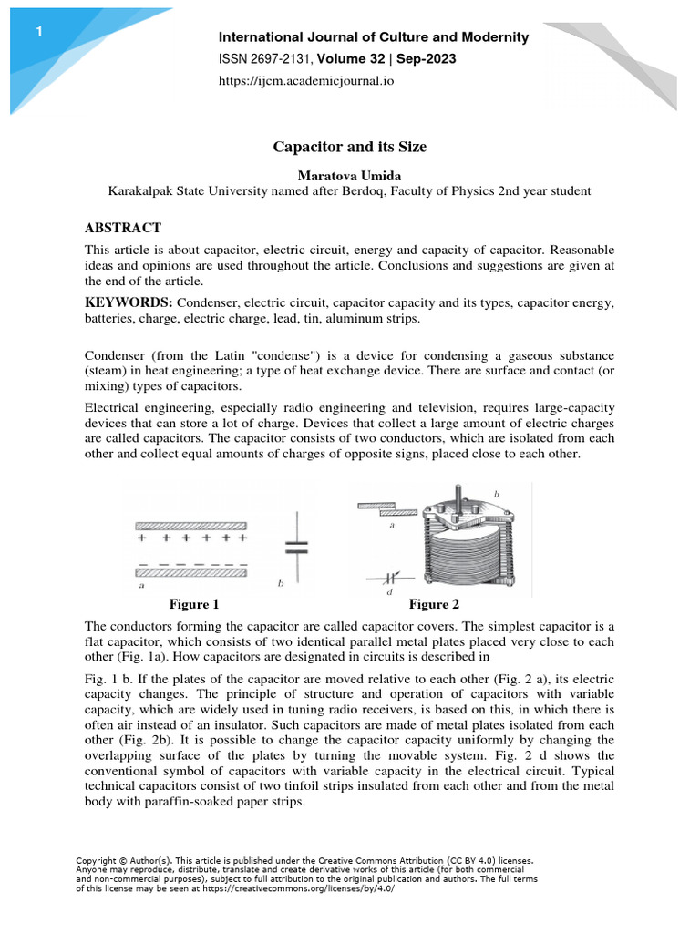 Capacitor and its Size | PDF | Capacitor | Metrology