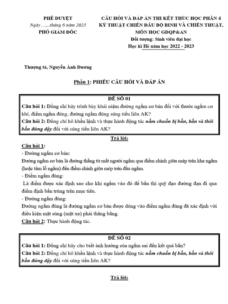 De Thi Thuc Hanh Van Dap Hp4 | PDF