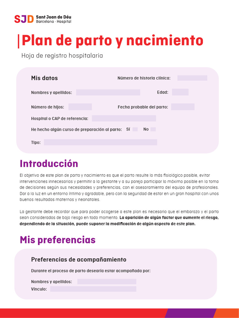 Plan de Parto y Nacimiento en Cataluña | PDF | Parto | Cuidado de la salud