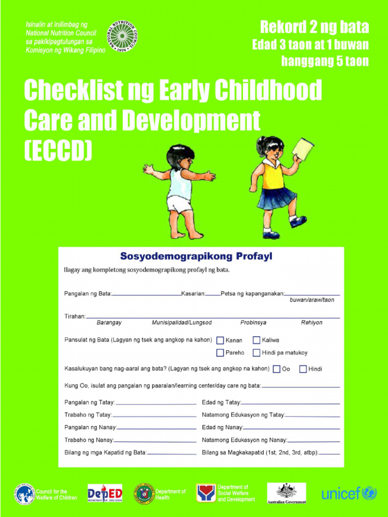 Filipino - ECCD Checklist 2 | PDF