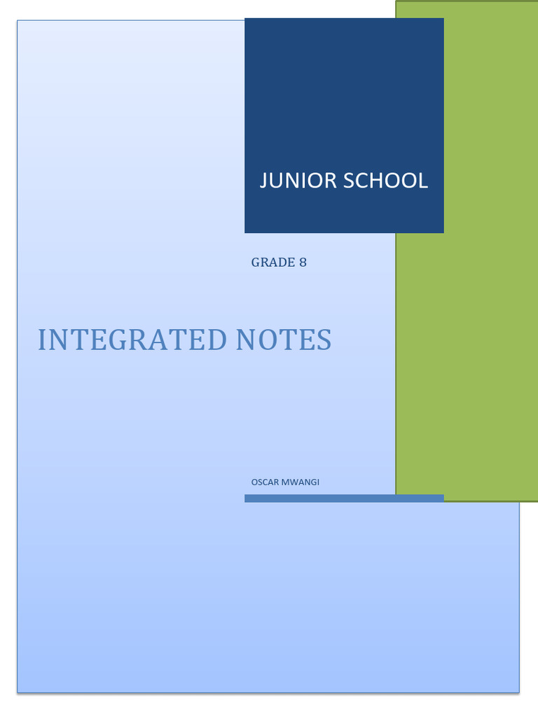 Grade 8 Integrated Science Notes Term 1 | PDF | Ice | Water Vapor