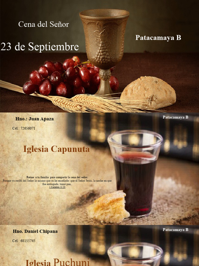 Cena Del Señor Afiche para Las Iglesias | PDF | Jesús | Teología ...