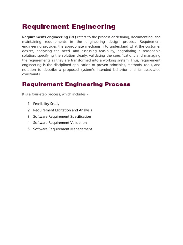 Requirement Engineering Lab 1 | PDF | Feasibility Study | Systems Engineering