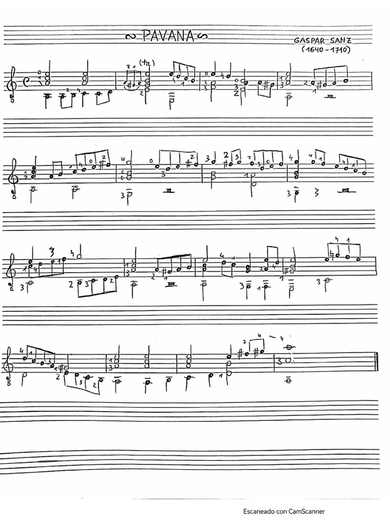 Pavana 3EE Gaspar Sanz | PDF