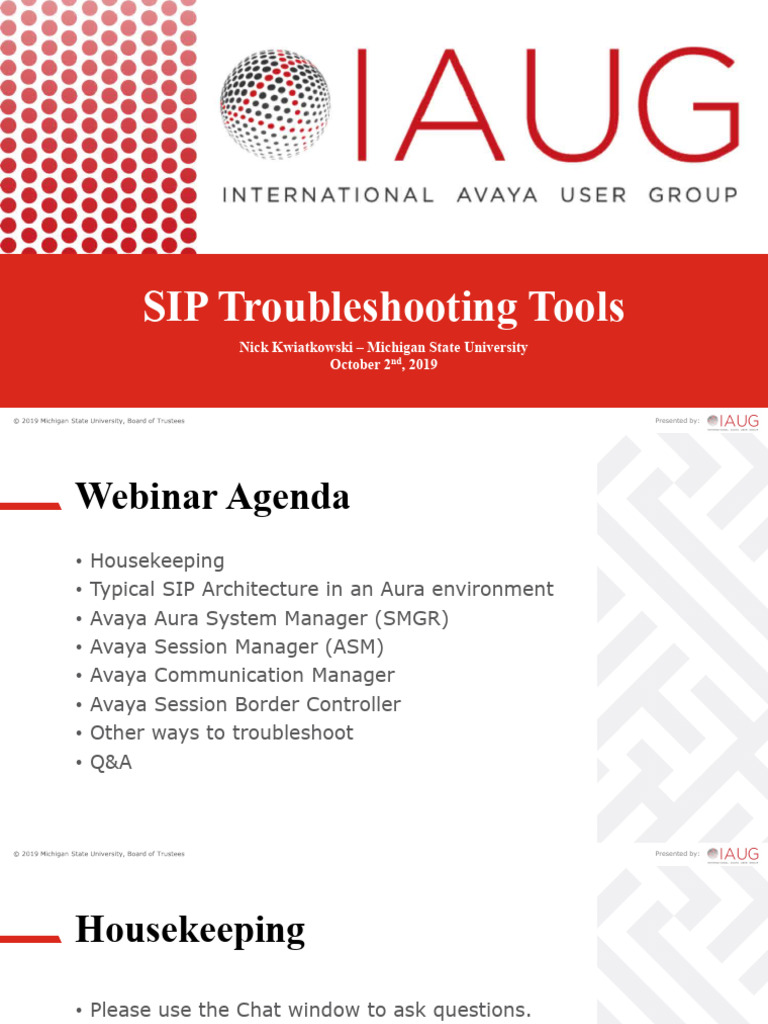Webinar - Troubleshooting Tools | Download Free PDF | Session Initiation Protocol | Transport ...