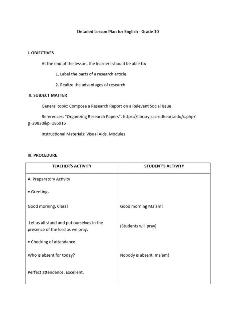 Grade 10 Lesson Plan Part 2 | PDF | Food Security | Plagiarism