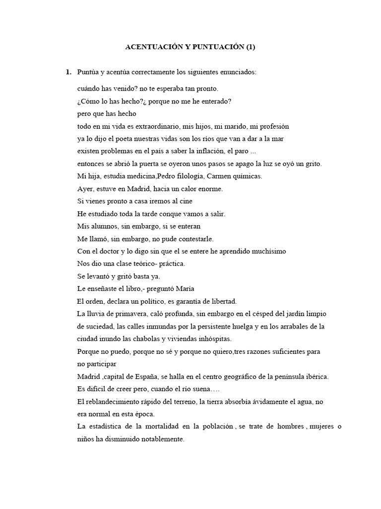 Práctica de Español | PDF