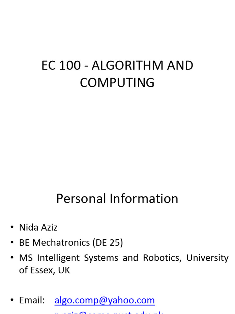 Lecture 1 Pdf Programming Computer Program