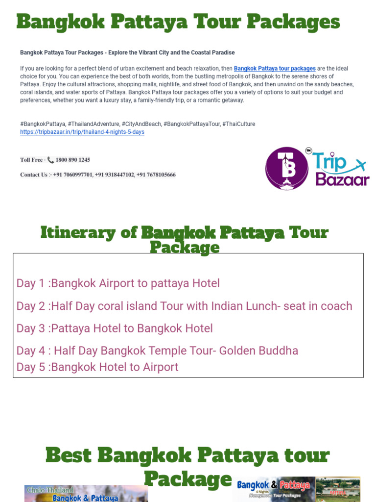 Bangkok Pattaya | PDF | Travel