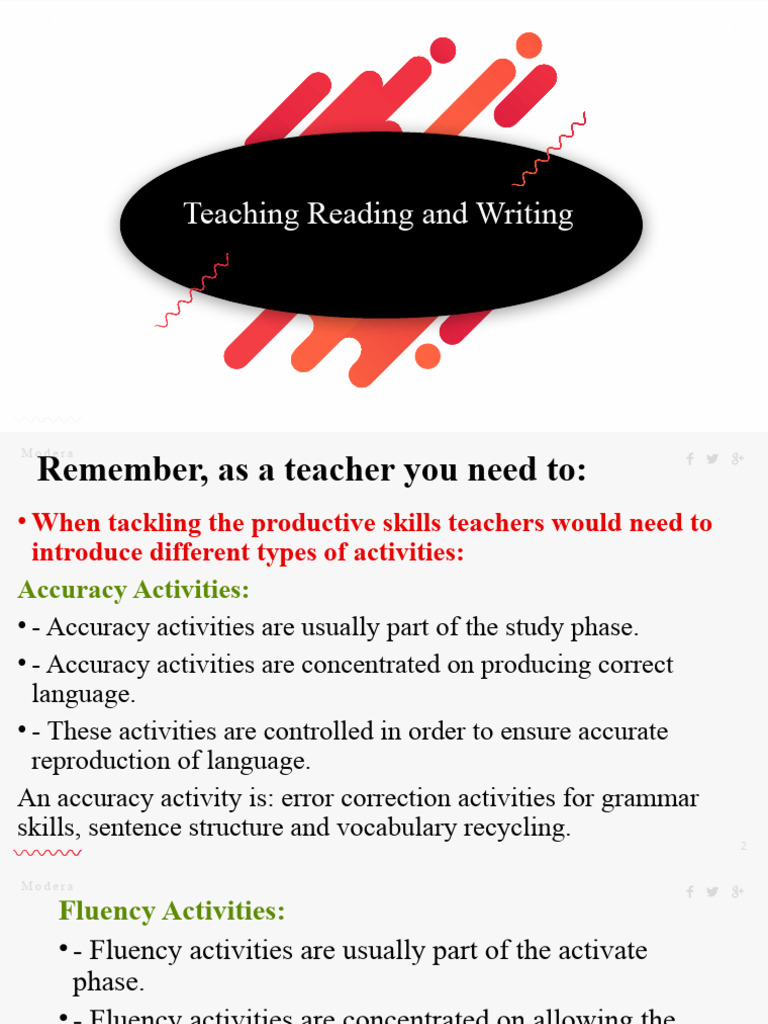Teaching Reading and Writing and Use of Technology Edited | PDF ...