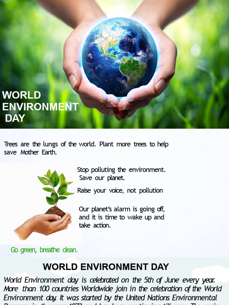 WORLD ENVIRONMENT DAY PPT Orginal | PDF