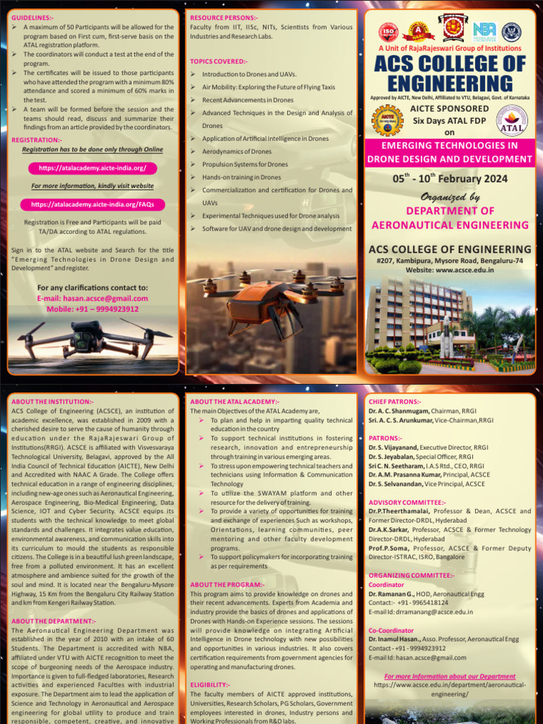 Atal FDP Acsce | Download Free PDF | Unmanned Aerial Vehicle | Engineering