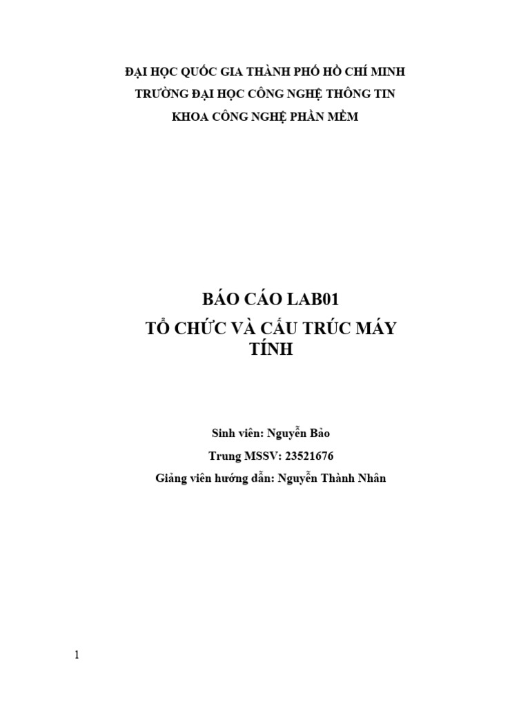 Bao Cao Lab01 | PDF