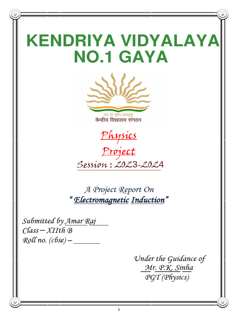 Amar Physics Pdf Electromagnetic Induction Magnetic Field