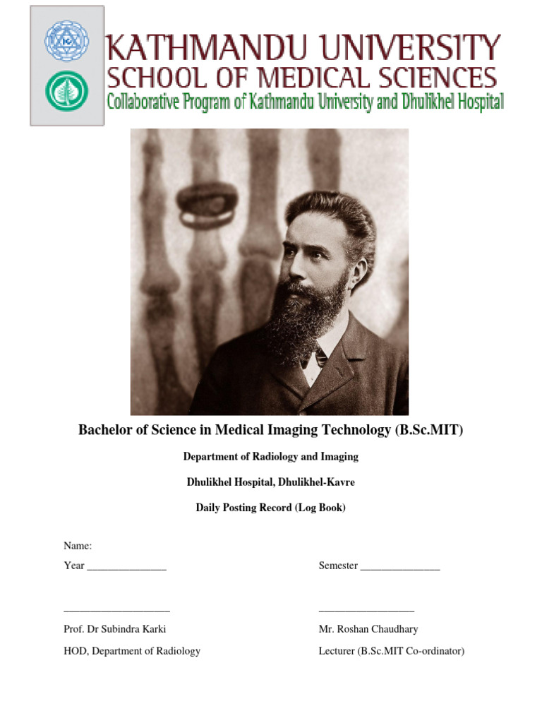 B.SC - MIT Log Book Final | PDF | Medical Imaging | Magnetic Resonance ...