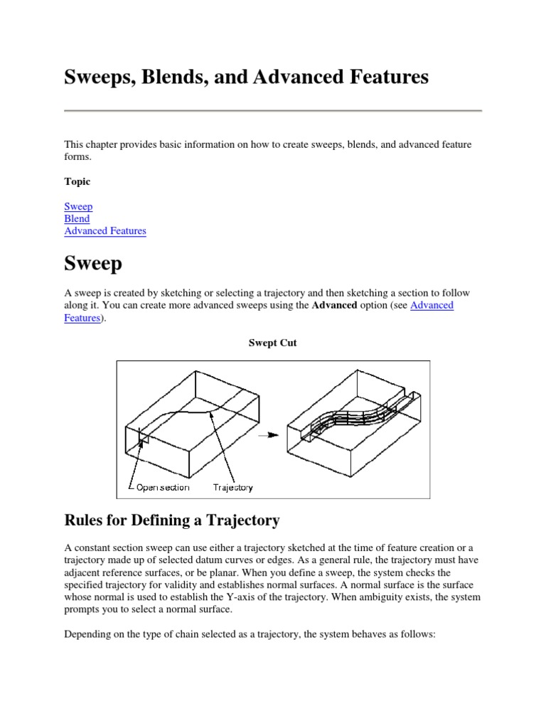 Swept, Blend Tools | Cartesian Coordinate System | Tangent