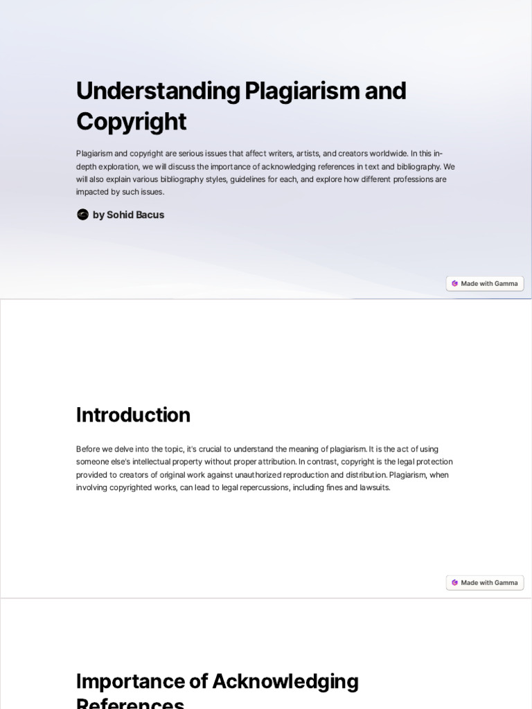 Understanding Plagiarism and Copyright | PDF | Plagiarism | Citation