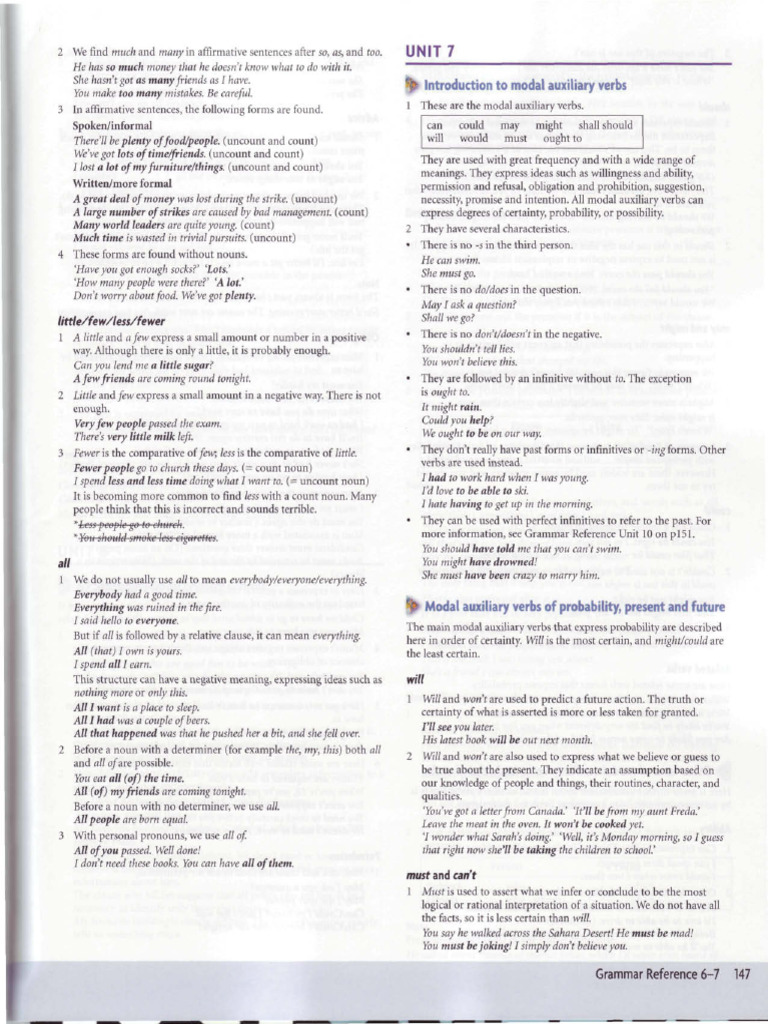 Grammar Reference_ Unit 07 | PDF