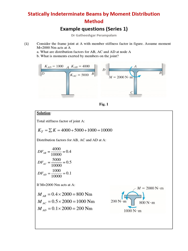 Tutorial 1 - Solutions | PDF | Beam (Structure) | Continuum Mechanics