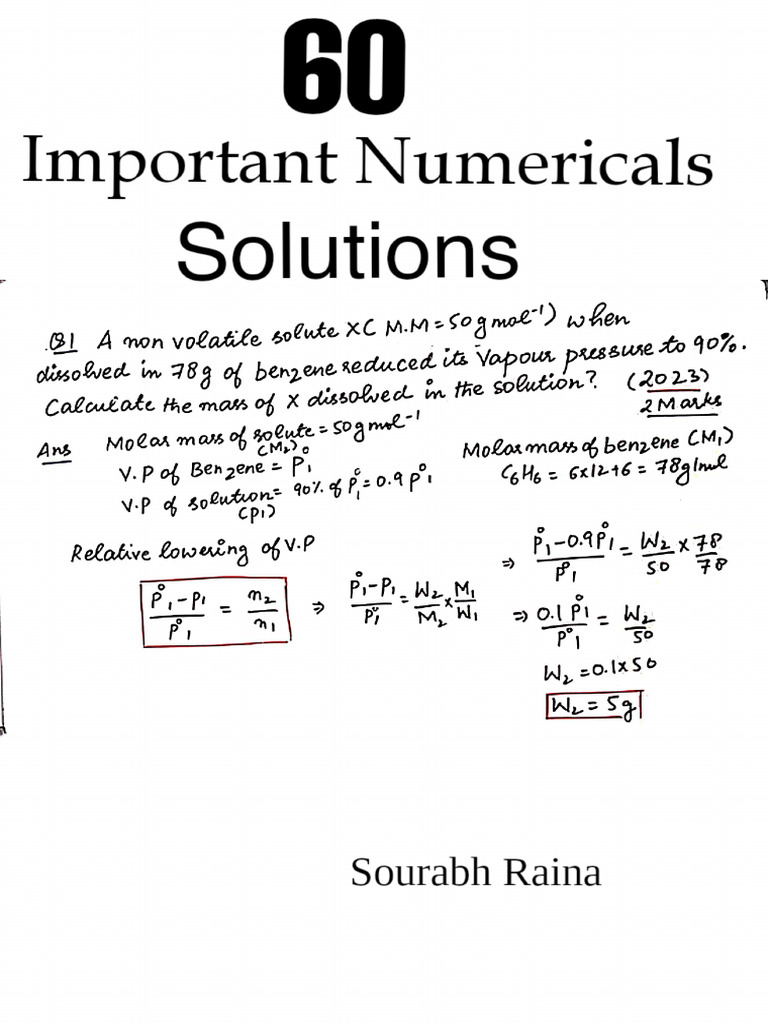 60 Important Numerical Physical Chemistry | PDF