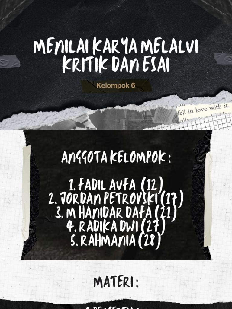 Bahasa Indonesia Menilai Karya Melalui Kritik Dan Esai | PDF | Fiksi Umum