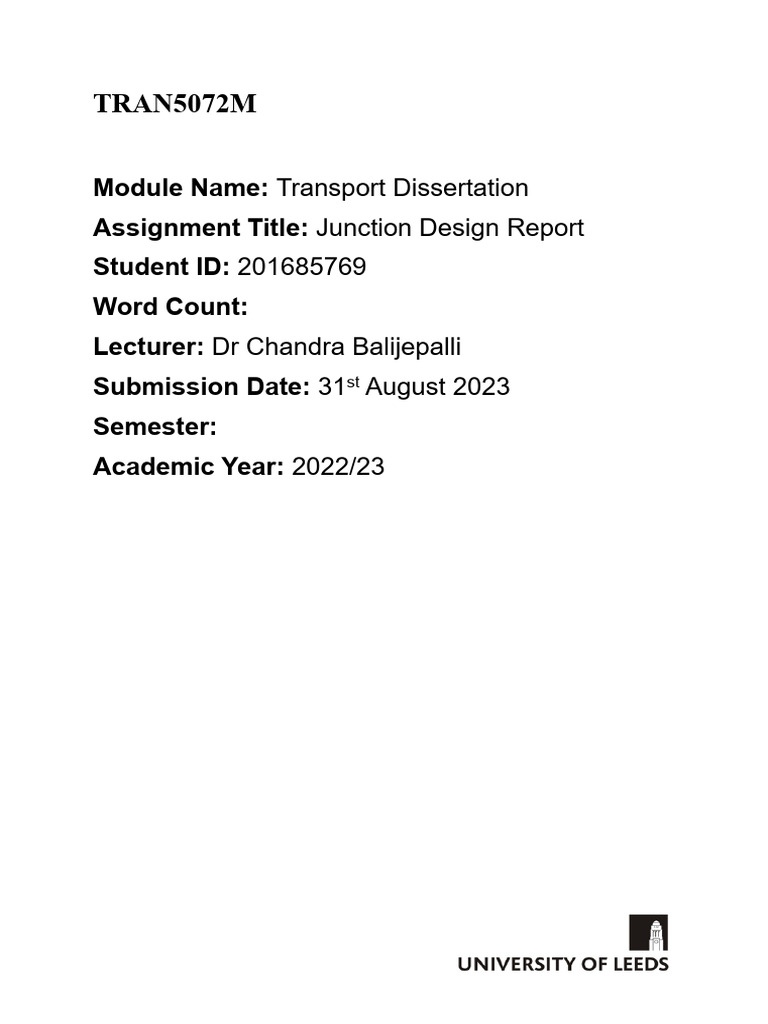 Junction Redesign - Horsforth Roundabout | PDF | Traffic | Simulation