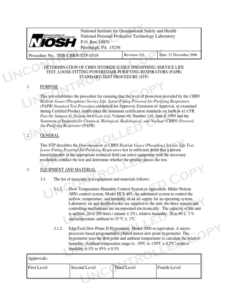 Teb CBRN STP 0519 508 | PDF | Cbrn Defense | Flow Measurement