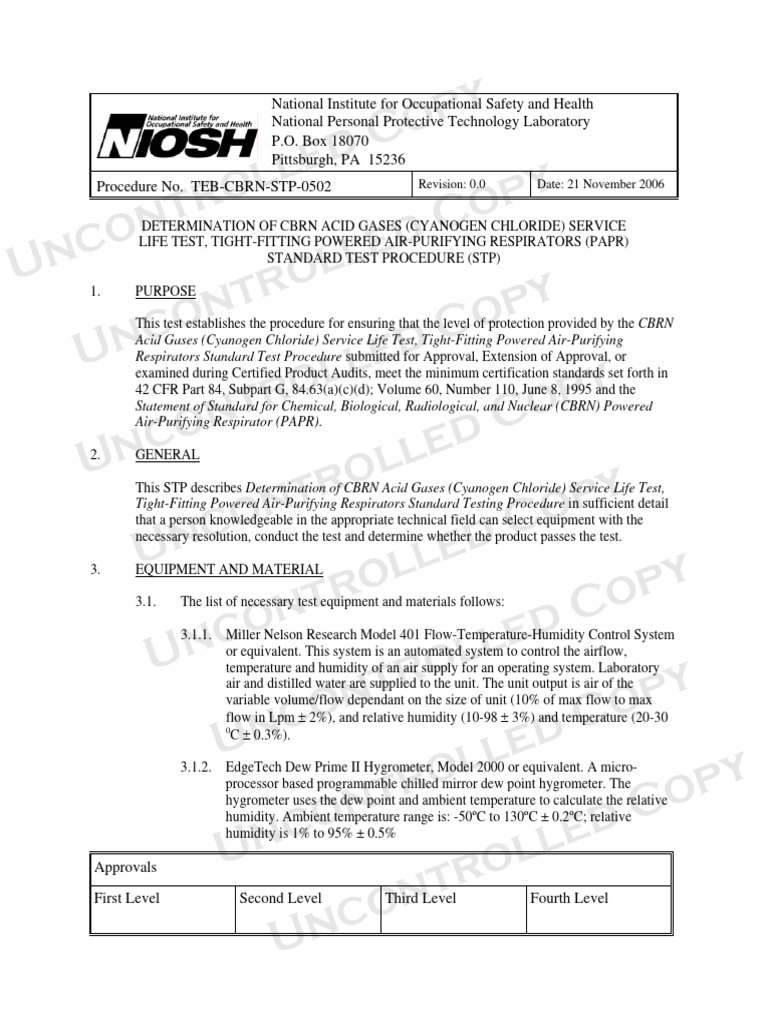 Teb CBRN STP 0502 508 | PDF | Cbrn Defense | Flow Measurement