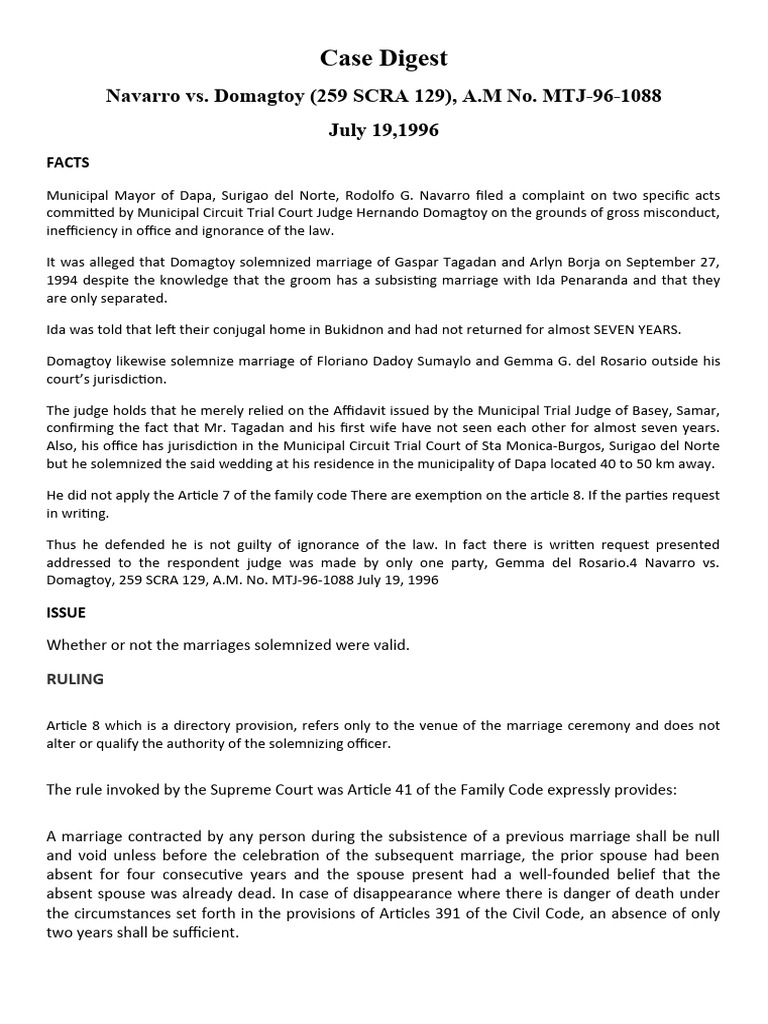 Case Digest Compilation | PDF | Marriage | Adultery