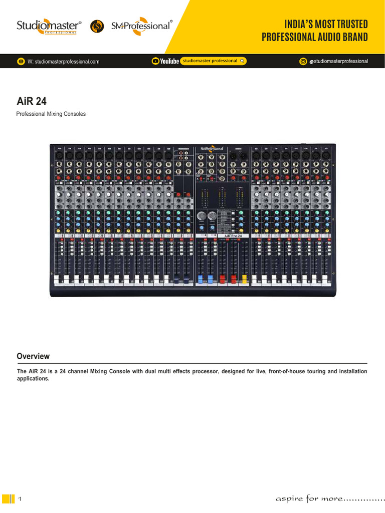 AiR 24 Mixer Datasheet | PDF