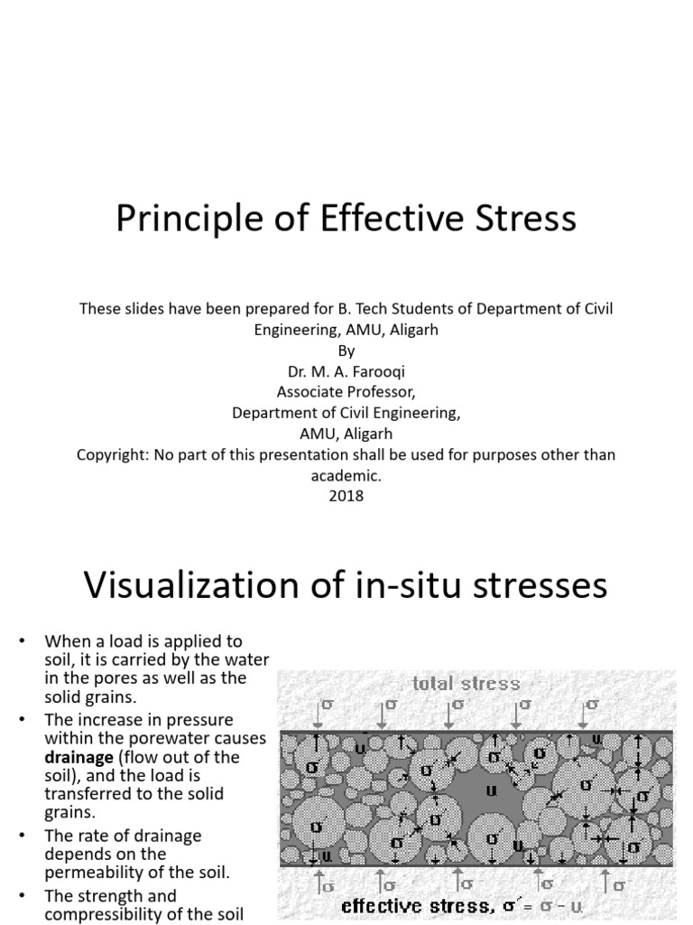 Principle of Effective Stress | PDF | Soil Mechanics | Stress (Mechanics)