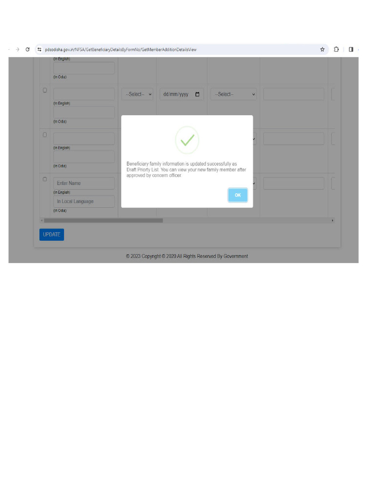 Ration Addition Screen Shot | PDF
