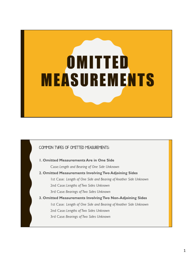 Surveying Omitted Measurement | PDF | Quantity | Complex Analysis