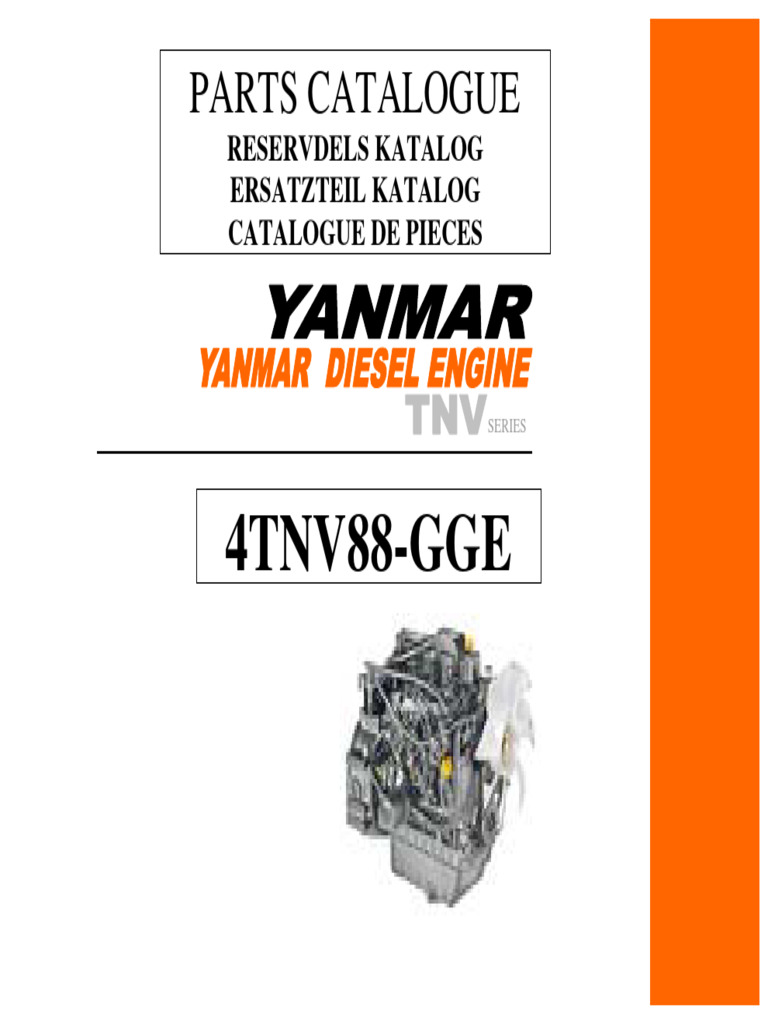 Yanmar 4TNV88-GGE Parts Catalogue | PDF | Internal Combustion Engine ...