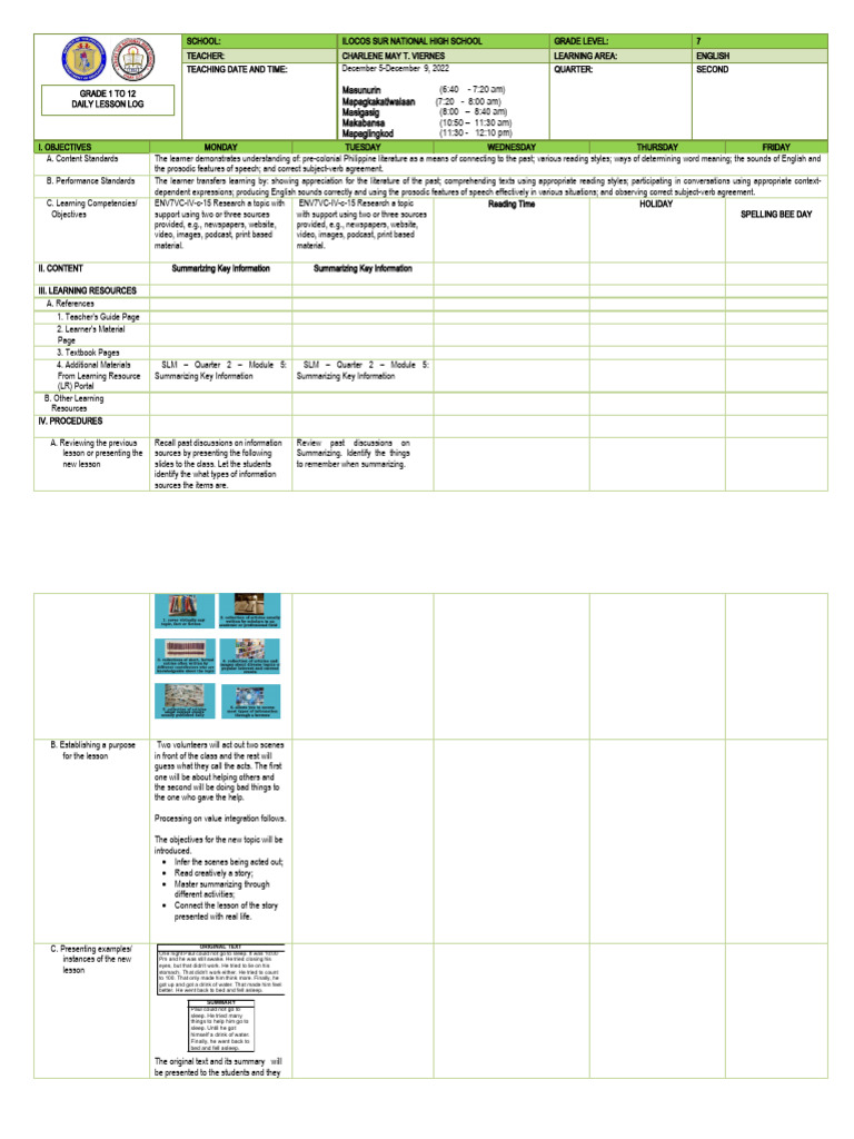 DLL Week 5 Summarizing | PDF | Learning | Information